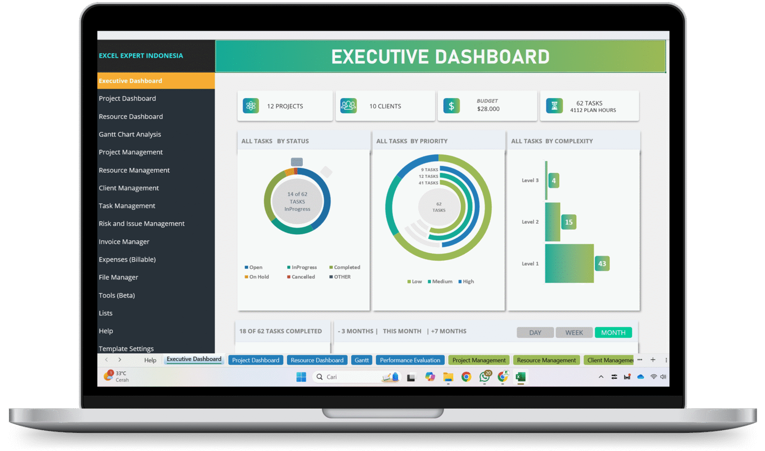 Project Management Excel Expert 3339